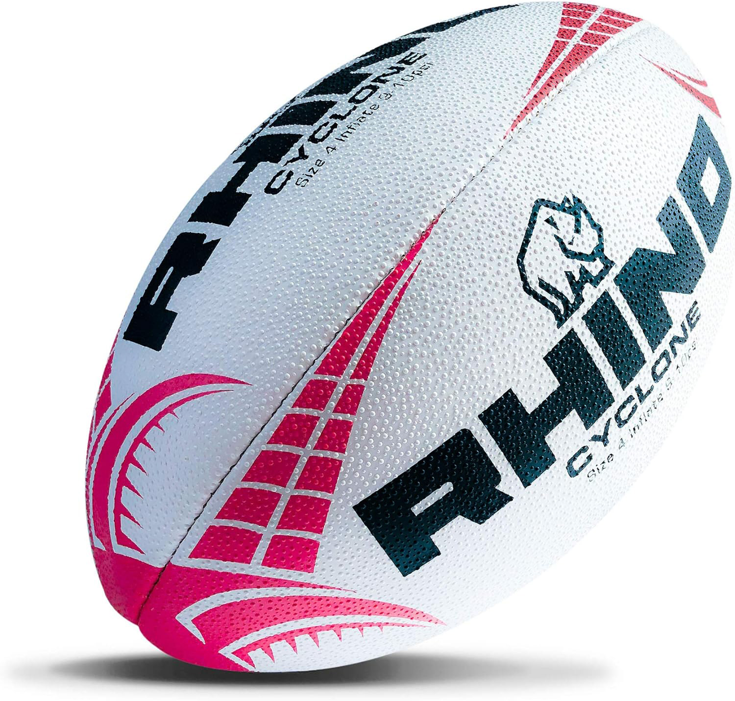 Rhino Cyclone Bianco-Rosso - pallone allenamento rugby - Rhino Rugby Italia